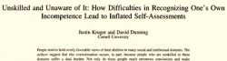 Dunning discusses Dunning and Kruger