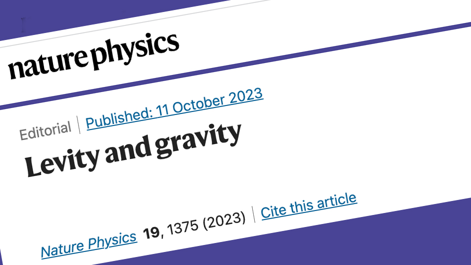 Nature physics levity gravity – Improbable Research
