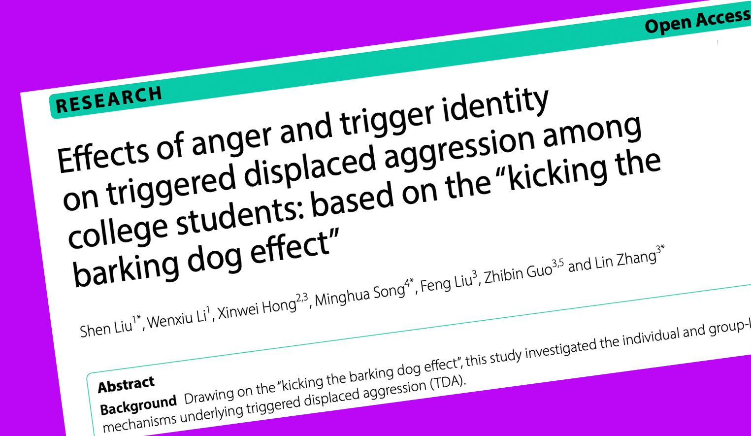 Experiments with the ‘Kicking the Barking Dog Effect’